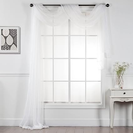 Amazon.com: Interior Trends Multipurpose Fully Hemmed Sheer Voile ...