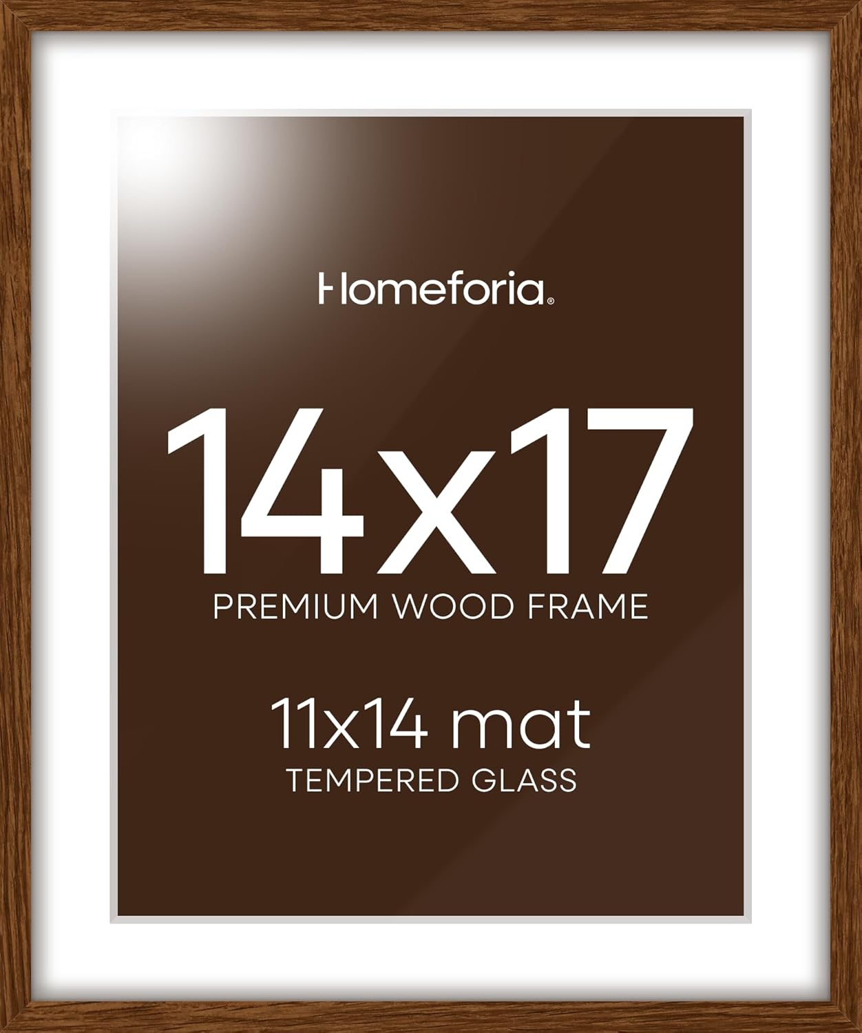 Amazon.com - Homeforia 14x17 Picture Frame Brown, High End Dark Oak ...