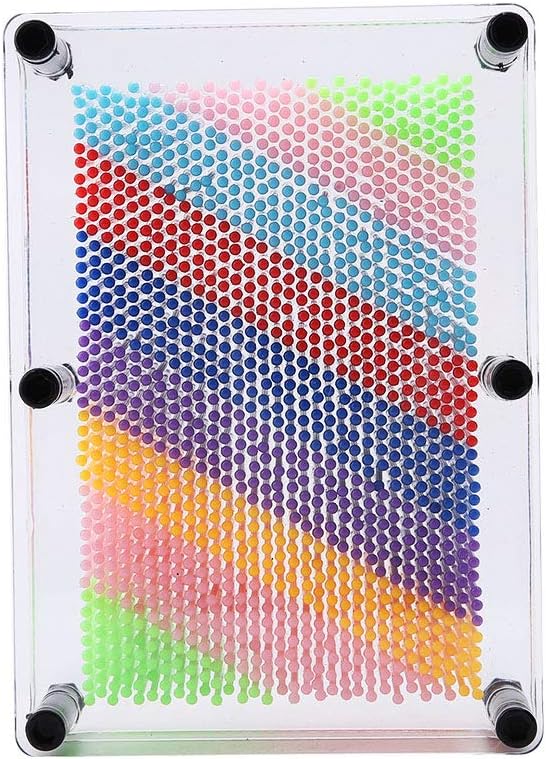 Amazon.com: Yuecoom 3D Pin Art Board, Rainbow Sensory Needles Fidget ...