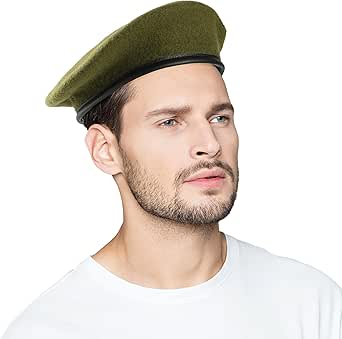 Wool Army Military Beret Hats for Men Women,British Army Style Berets ...