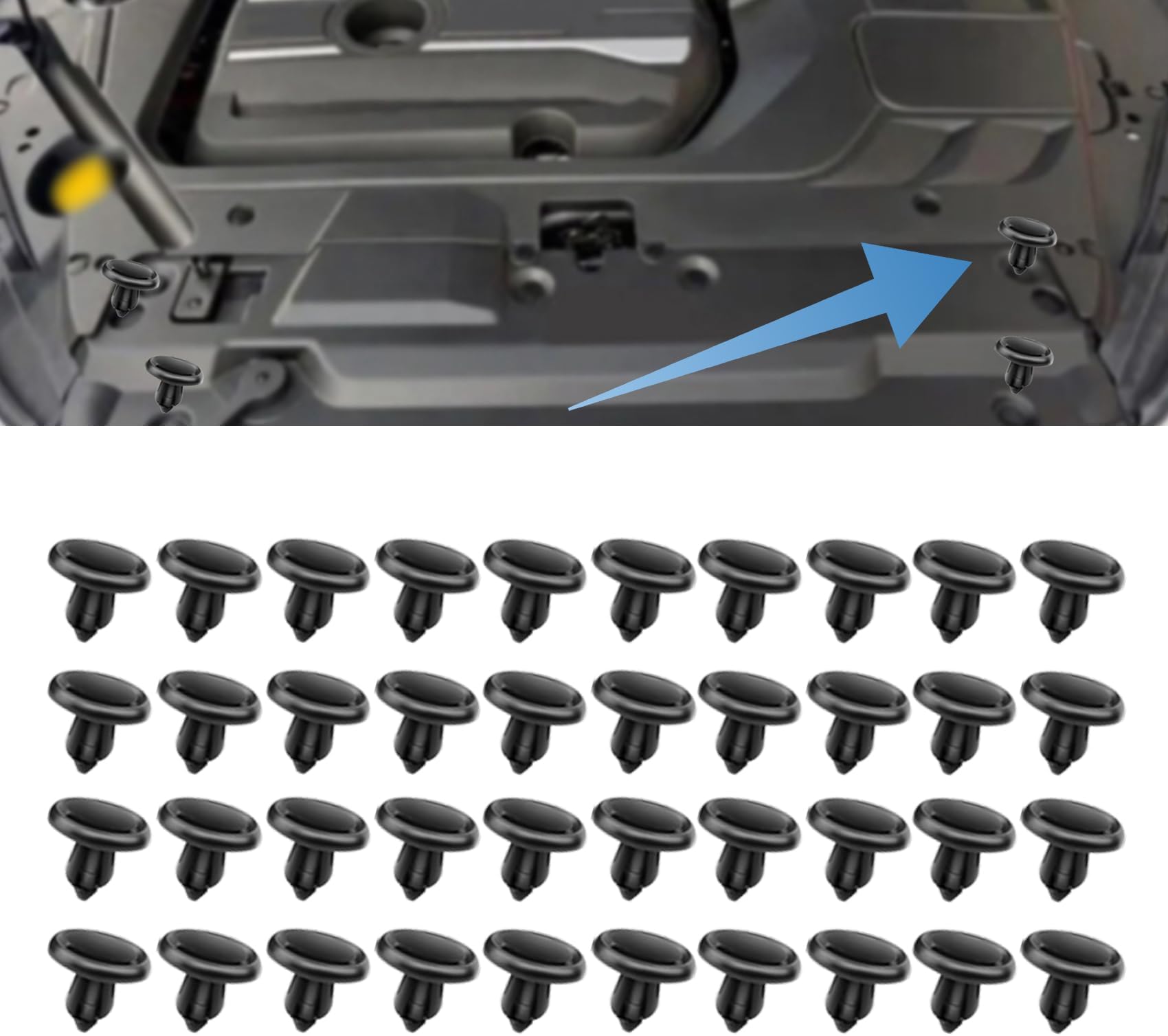 Amazon.com: Kutyun 40Pcs Engine Under Cover Push-Type Retainer Clips ...