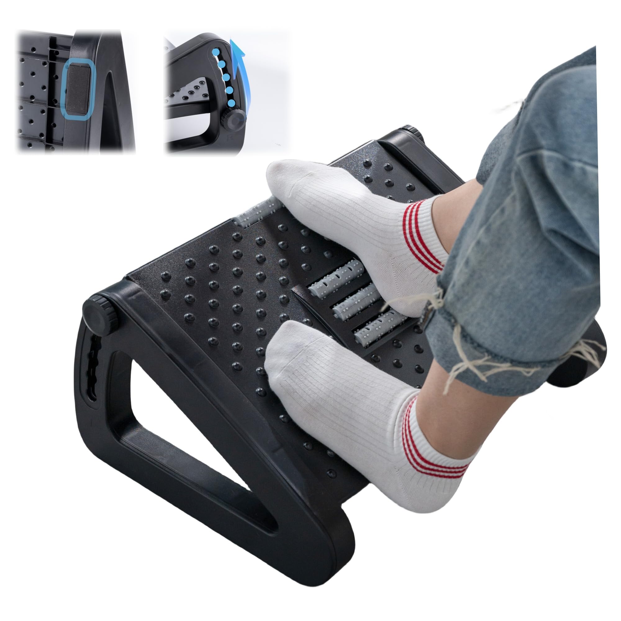 ThatPure Foot Rest for Under Desk at Work, Ergonomic Adjustable Desk ...