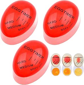 3 Pieces Egg Cooking Indicator(Soft,Medium,Hard),Colour Changing Boiled ...