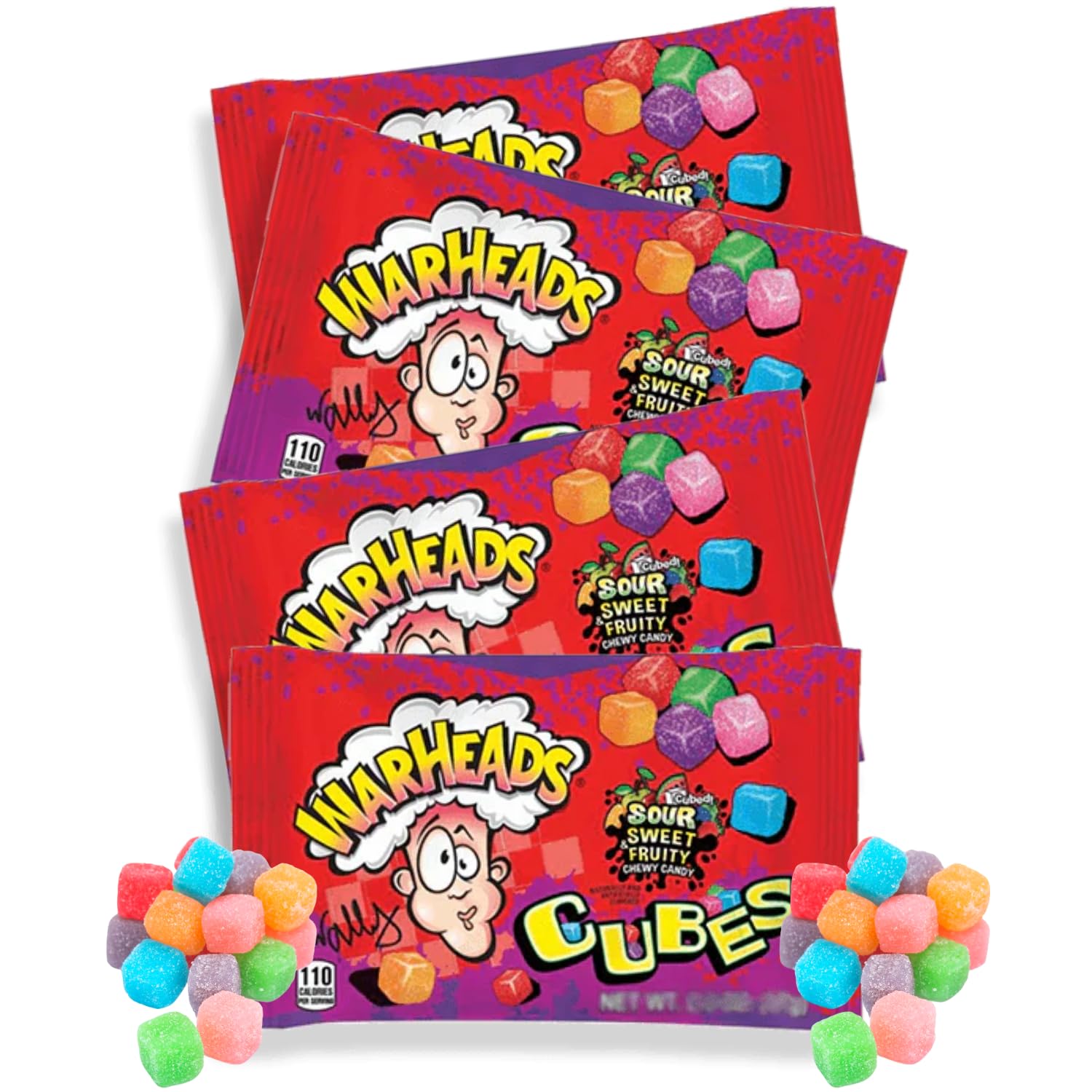 Amazon.com: Extreme Sour Chewy Candy Cubes, Individual Packets for ...