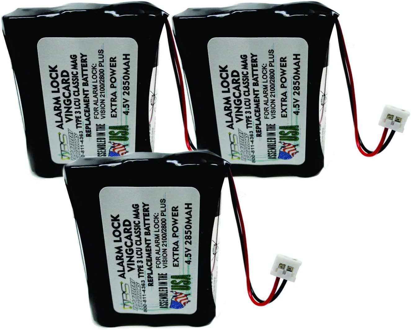 3PC VingCard Type 3 LCU Classic Mag Replacement Battery - Amazon.com