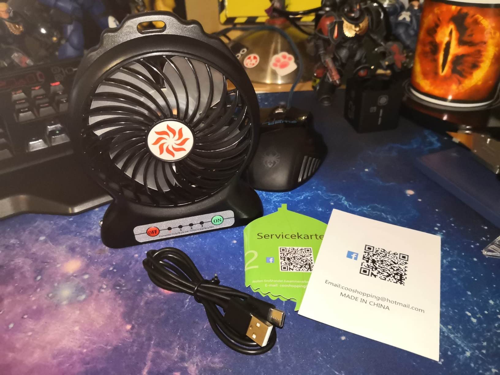 HZD Mini Ventilator,Tragbarer USB Tischventilator Tragbarerleiser ...