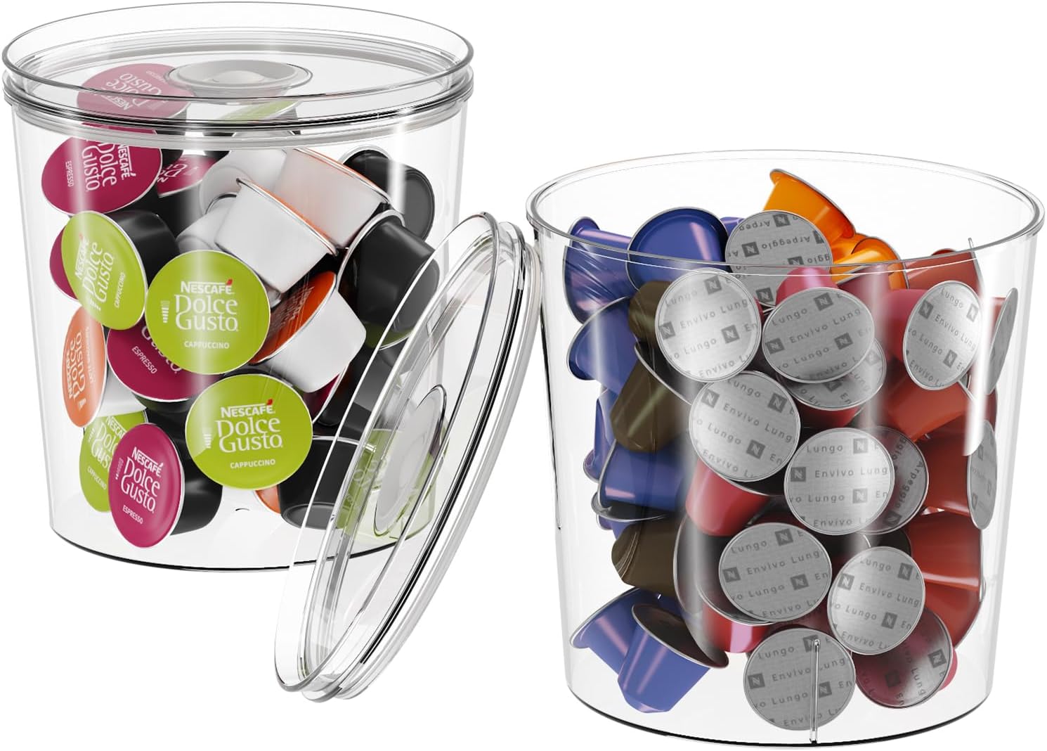 Amazon.com: HORIAMIT 2 Pack Coffee Pod Holder Large PET K-Cup Storage ...