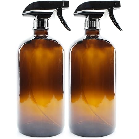 Amazon.com: 32-Ounce Amber Glass Spray Bottles w/Heavy Duty Mist ...
