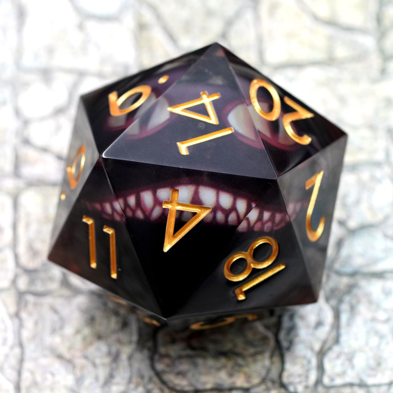 Amazon.com: Sharp Edge Eyeball Resin Dice Set, 50MM Liquid Core ...