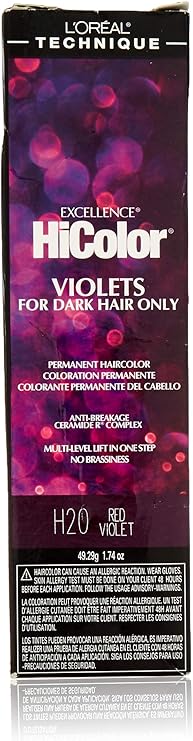 Loreal Excel Hicolor H20 Tube Red Violet 1.74oz by L'Oreal Paris ...