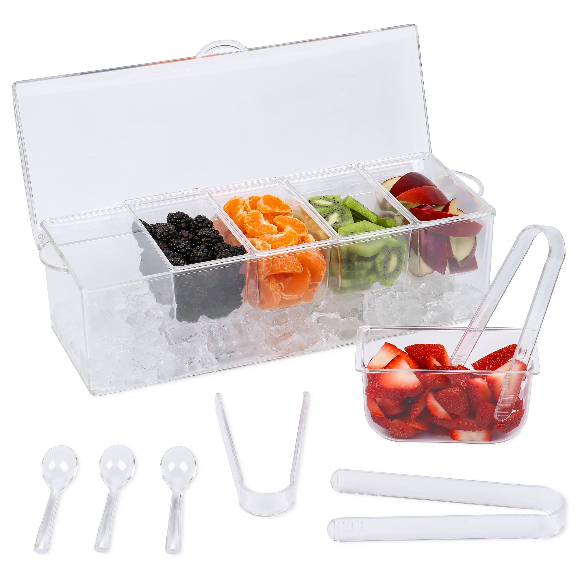 Amazon.com | Condiment Caddy with 5 Removable Containers (2.5Cup ...