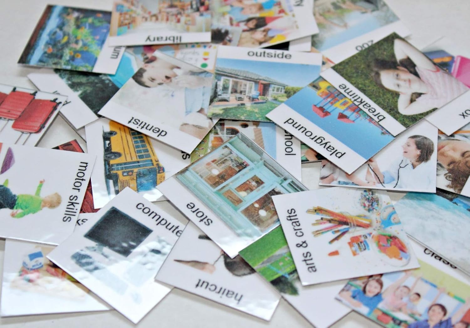 Amazon.com: Smile4Autism 160 LAMINATED Flashcards Cards for Vocabulary ...