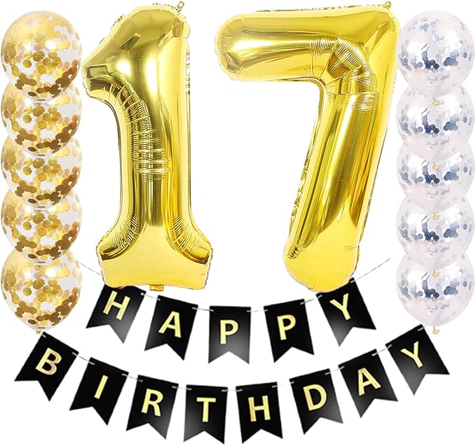 Amazon 17th Birthday Decoration Happy Birthday Black Banner amazon-17th-birthday-decoration-happy-birthday-black-banner