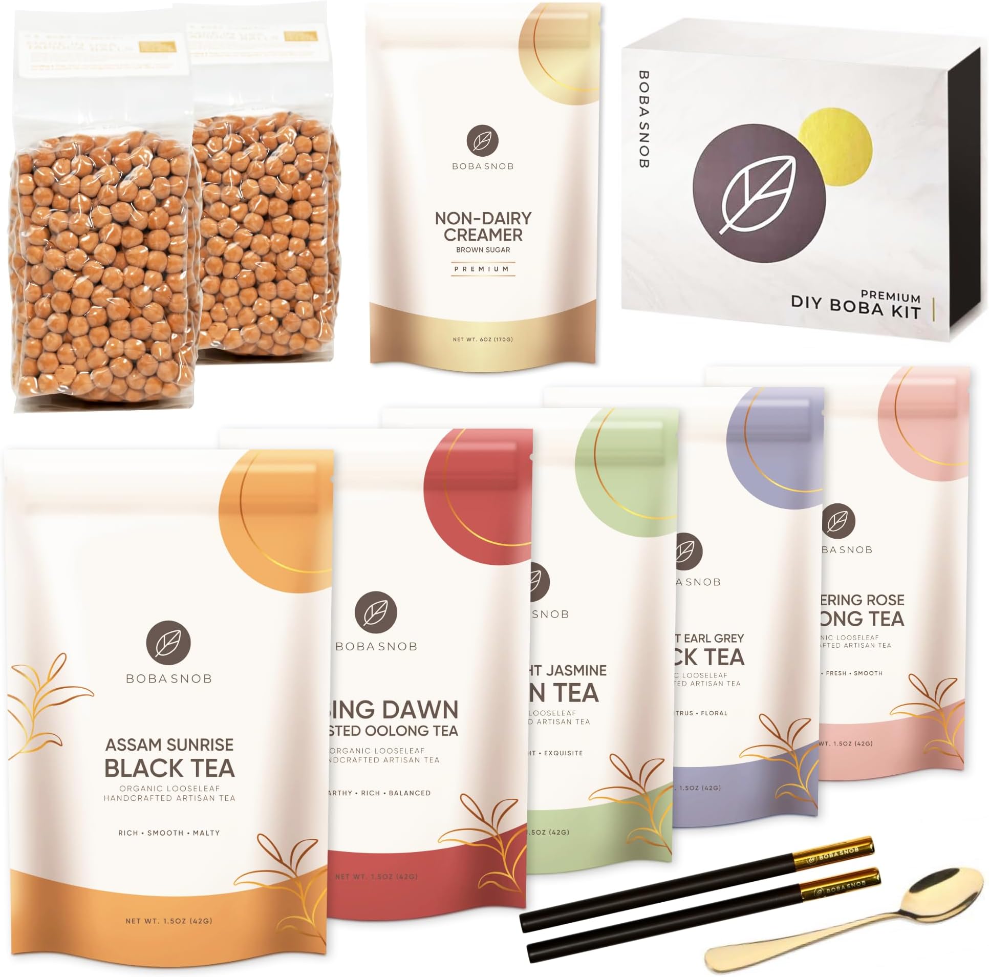 Amazon.com: Boba Snob Boba Tea Making Kit, Bubble Tea Kit with Boba ...