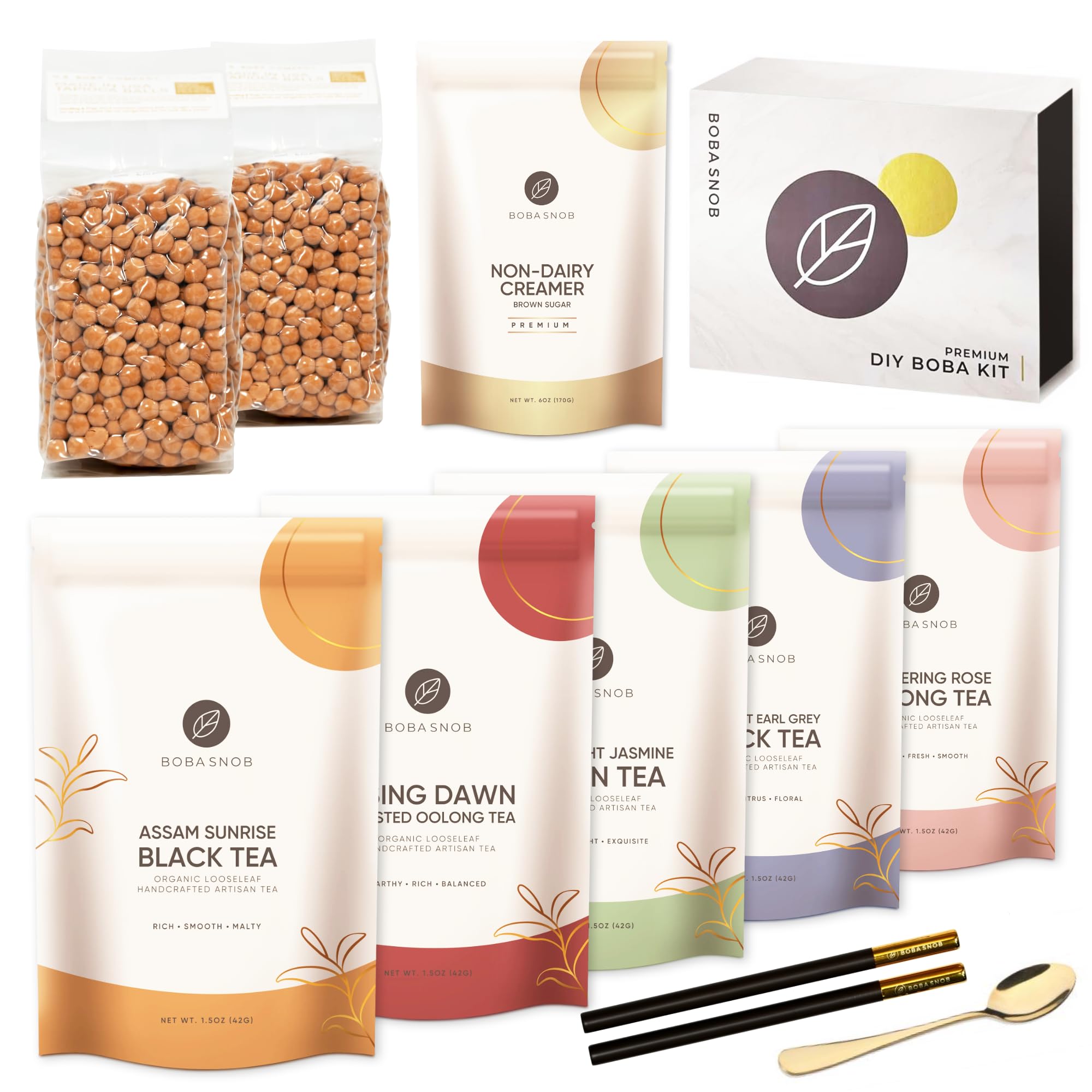 Amazon.com: Boba Snob Boba Tea Making Kit, Bubble Tea Kit with Boba ...