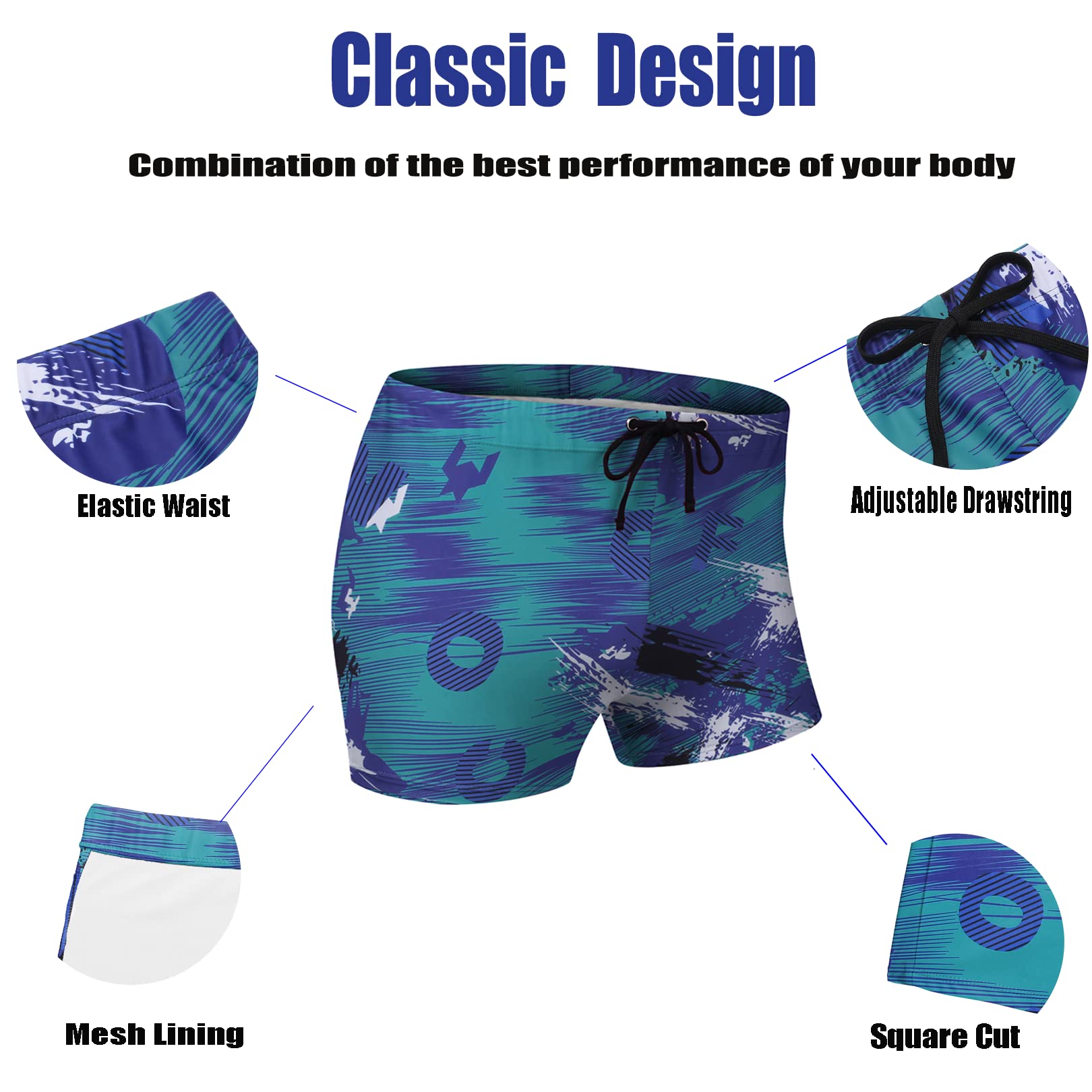 Snapklik.com : COOFANDY Mens Quick Dry Lightweight Square Leg Cut ...