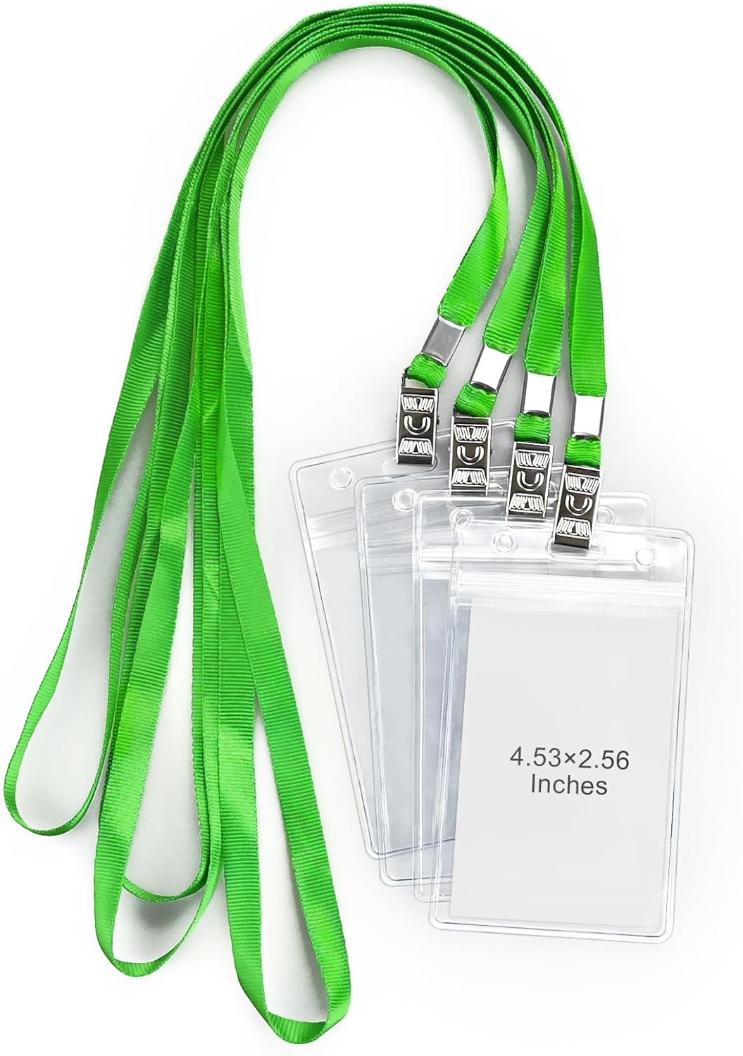 Amazon.com : 50 Pack Clear Plastic Vertical Name Tag Badge Holder and ...