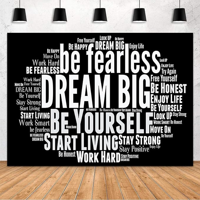 Amazon.com : MEHOFOND Inspirational Photo Backdrop Positive ...