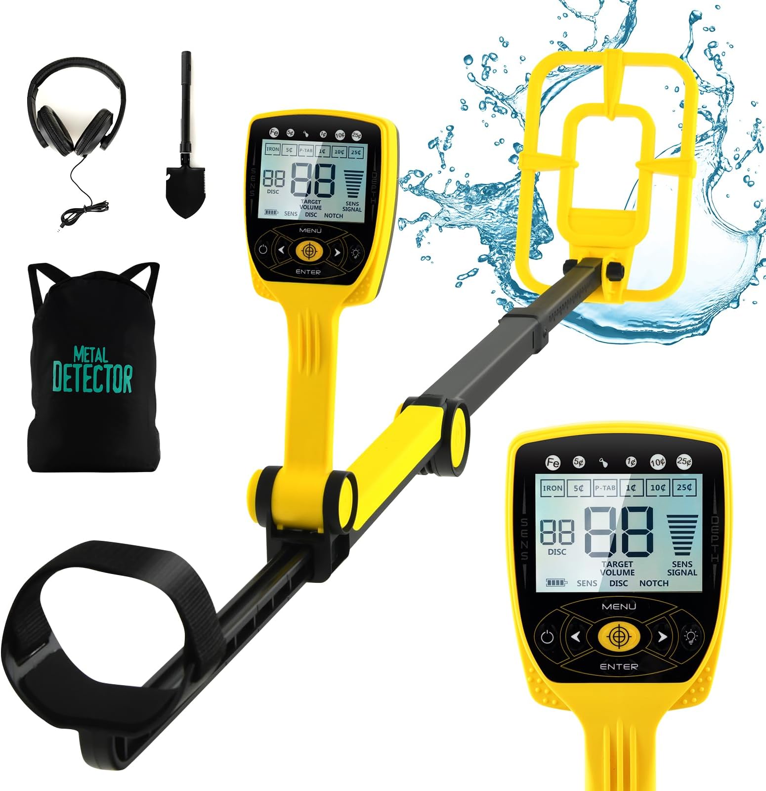 Goplus Foldable Metal Detector for Adults, Professional Waterproof Gold ...