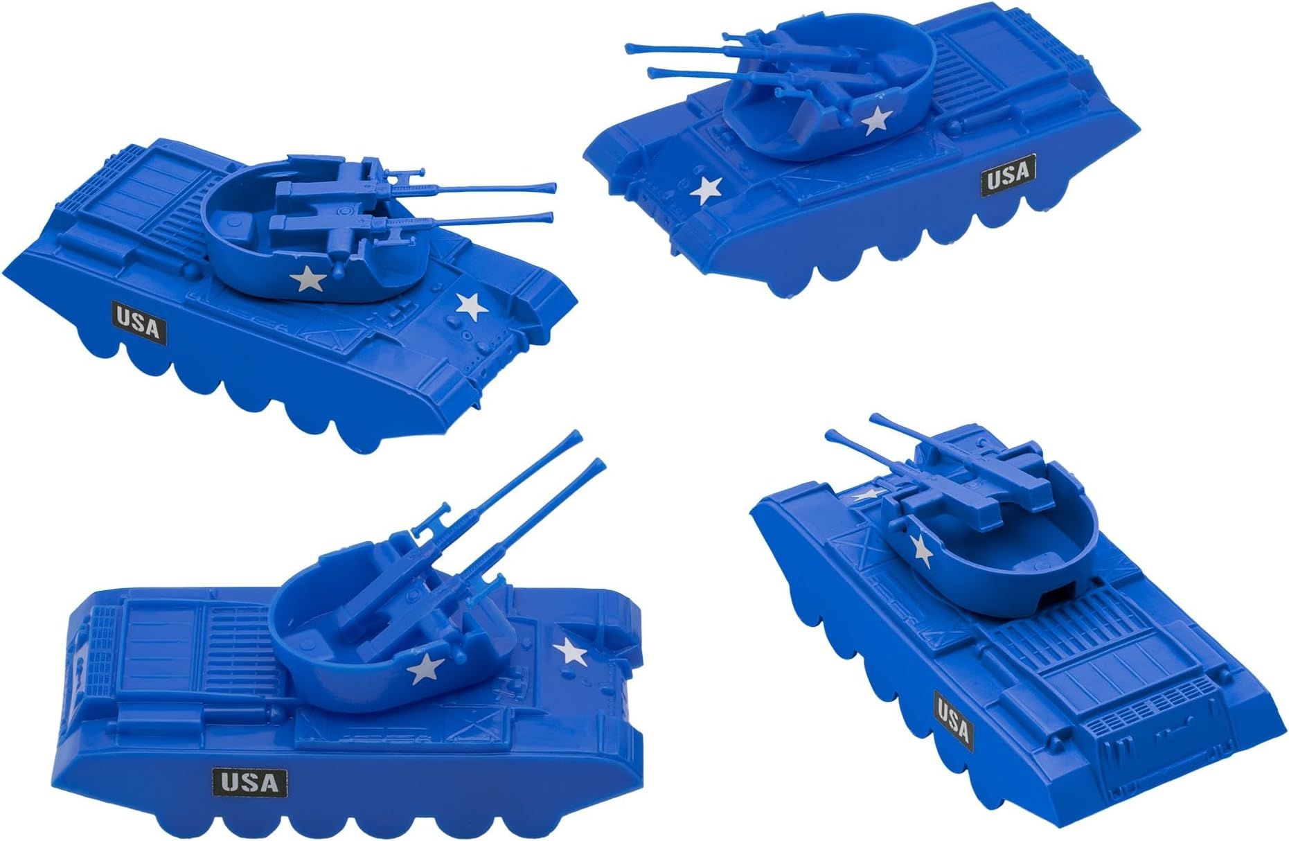 Amazon.com: BMC Classic Payton Anti-Aircraft Tanks - 4pc Blue Plastic ...