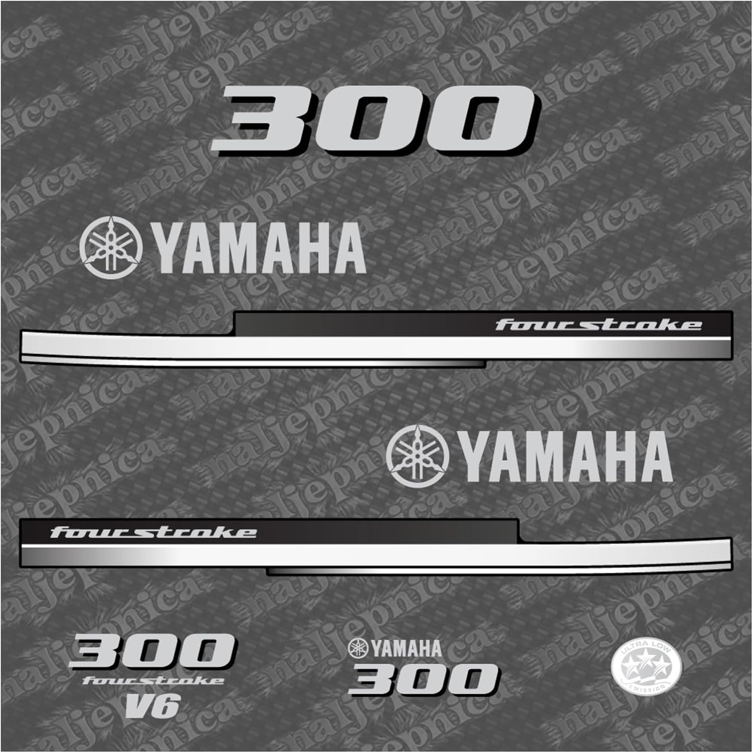 Amazon.com - 411 Decals Aftermarket Replacement for Yamaha 300 Four ...