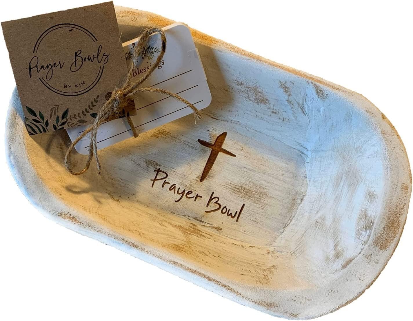 Amazon.com: NUTRIG Prayer Bowl Dough Bowl Cross Religious Gifts, Small ...