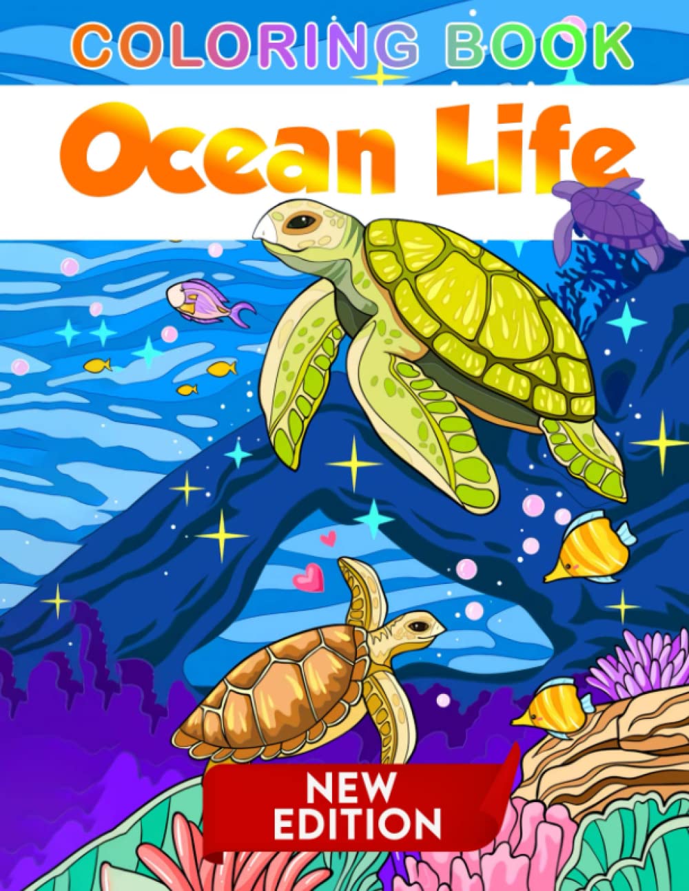 Ocean Life Coloring Book: A Coloring Book For All Ages With Over 30 ...