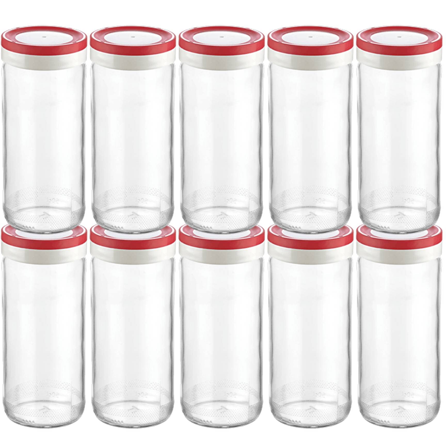 Amazon.com: tall Wide Mouth Mason Jars 16 Oz, 10-Pack: Home & Kitchen