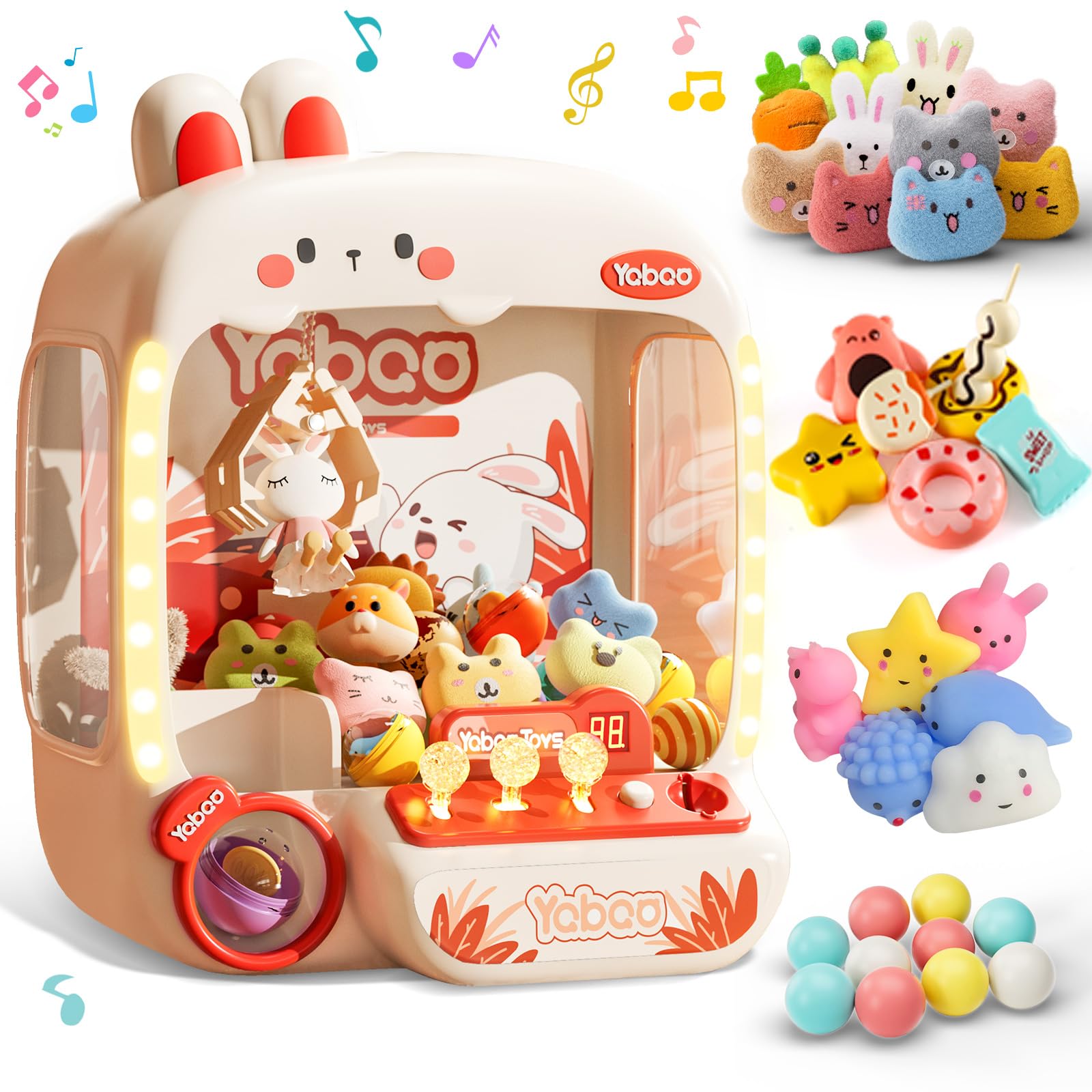 Amazon.com: Rabbit Claw Machine for Kids Girls, Mini Arcade Candy ...