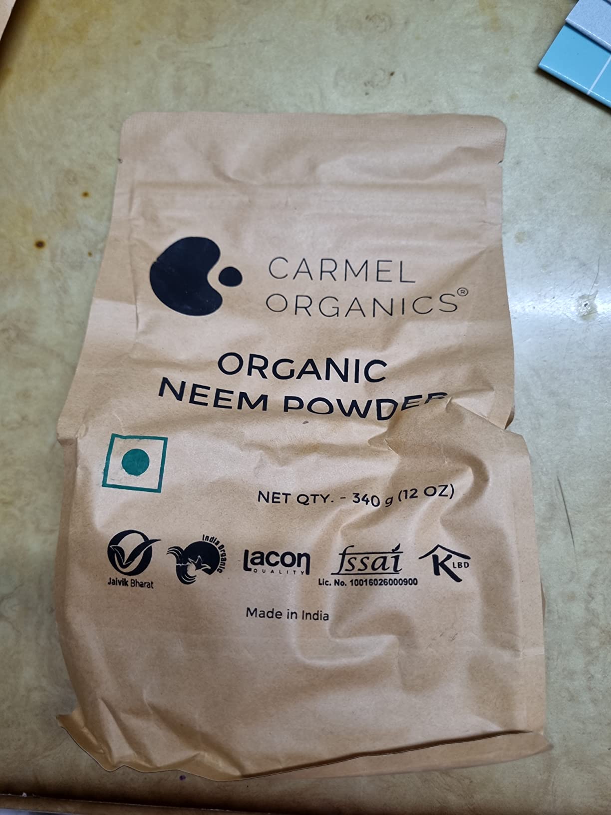 CARMEL ORGANICS Neem Leaves Powder (340 Grams)(Pack of 1) | Jaivik ...