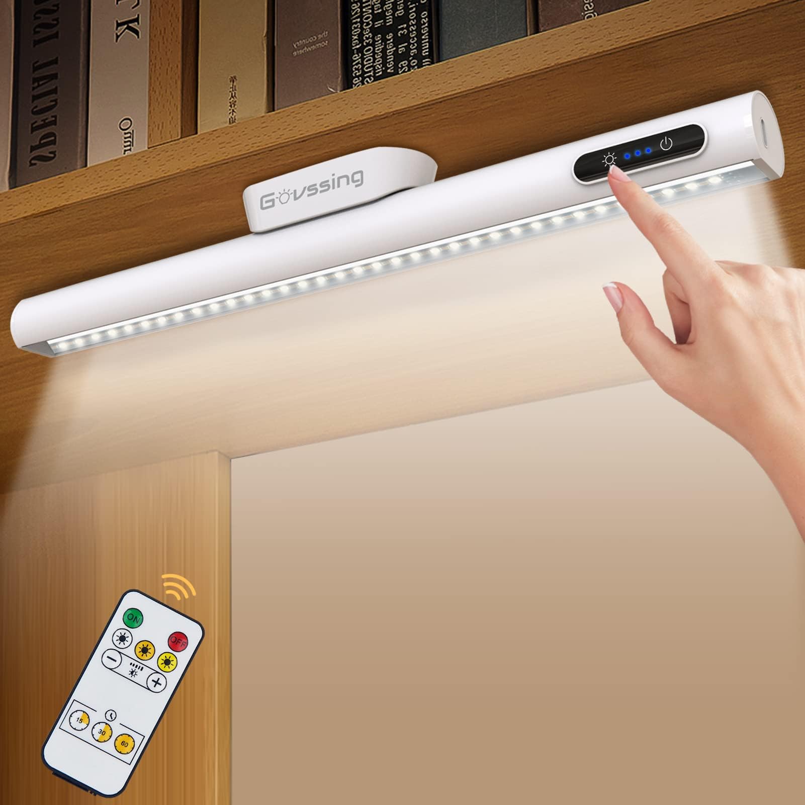 Amazon.co.jp: Govssing Desk Light, LED Light, 4,000 mAh, Battery Level ...