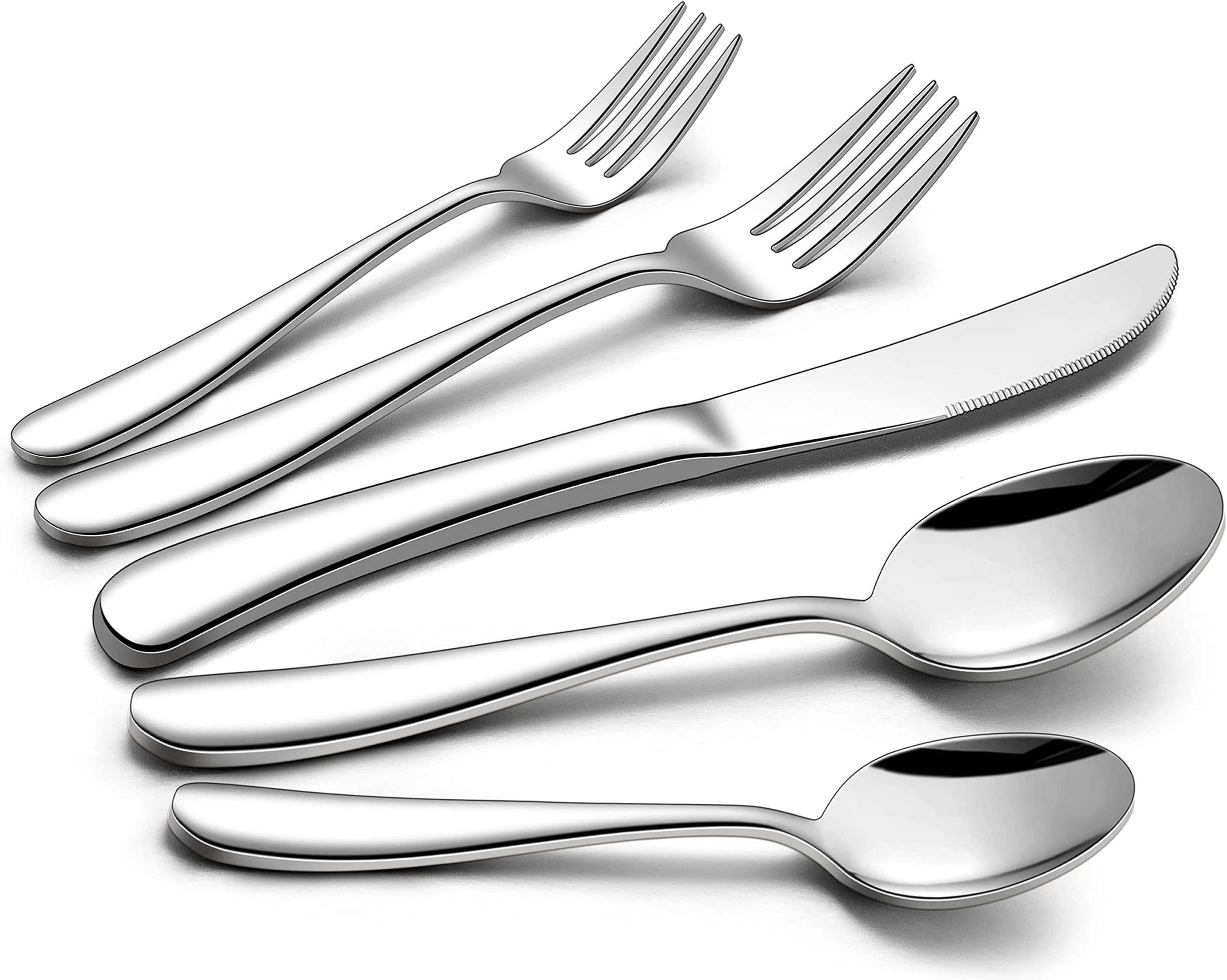 Amazon.com | Homikit 60-Piece Heavy Duty Silverware Set, Stainless ...