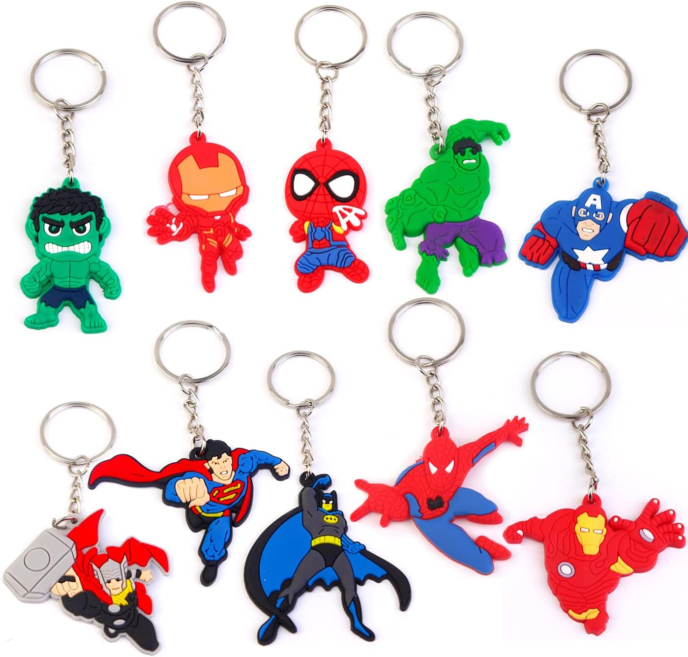 30 Pieces Mini Keychain, Superhero Keychains,Cartoon Keychain, Party ...