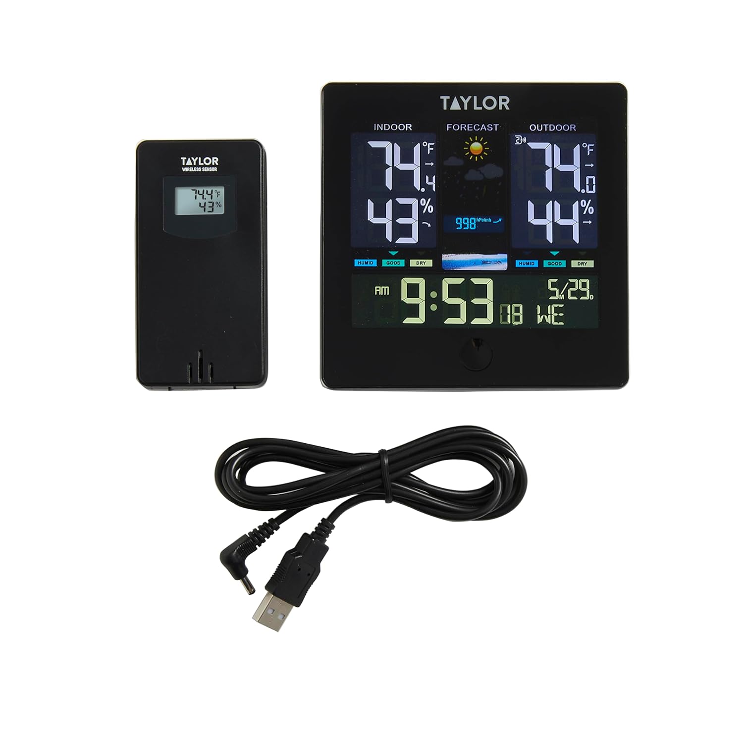 Amazon.com: Taylor Digital Wireless Deluxe Indoor Outdoor Thermometer ...