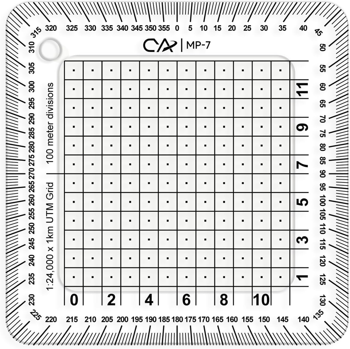 Amazon.com : CYA Square Military Map Coordinate Scale Protractor Map ...