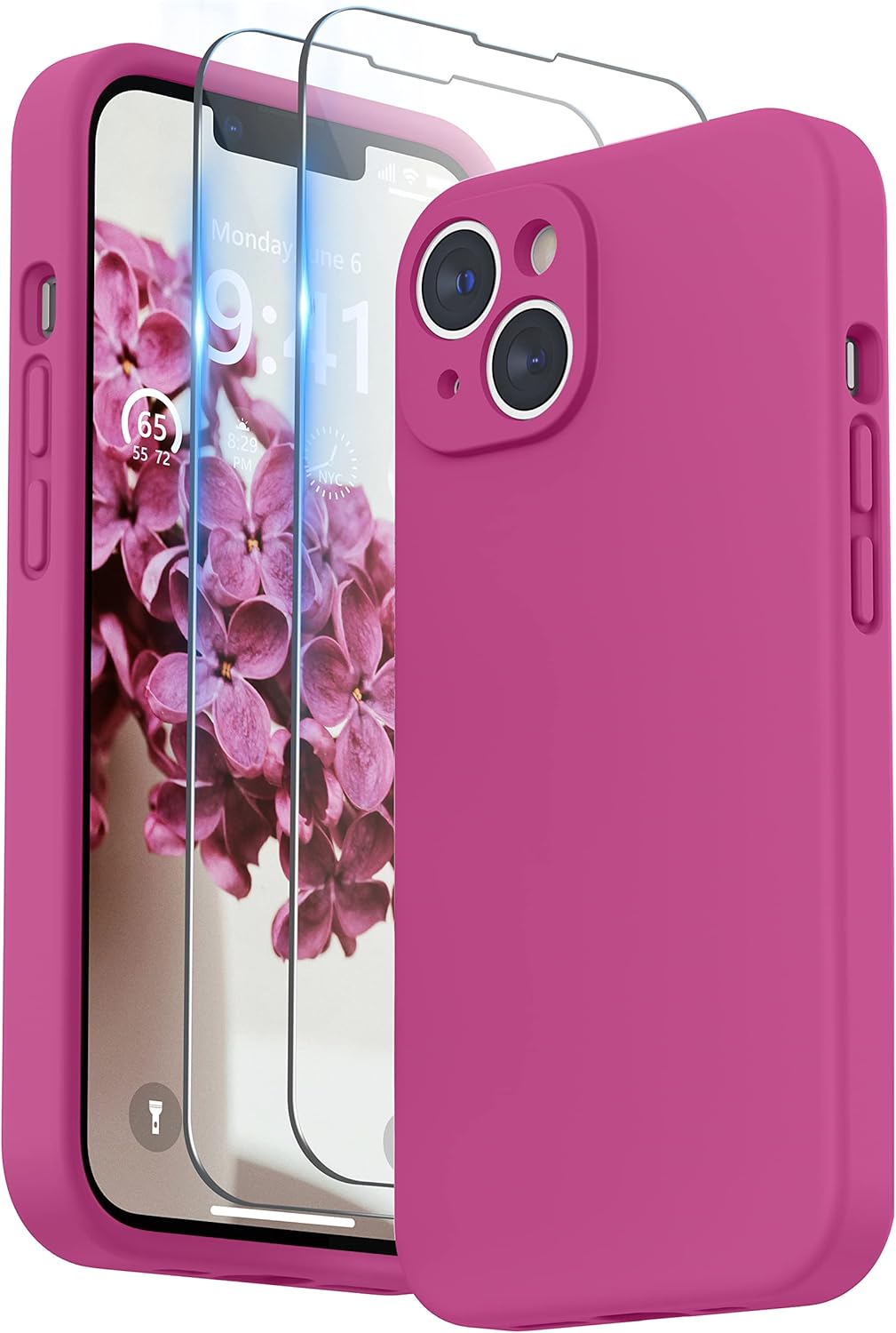 Amazon.com: SURPHY Compatible with iPhone 14 Case with Screen Protector ...