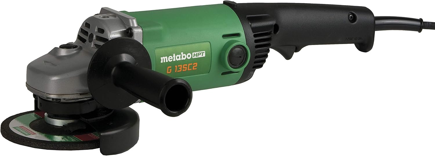 Metabo HPT Angle Grinder, 5-Inch, 11-Amp, Non-Locking Trigger Switch ...