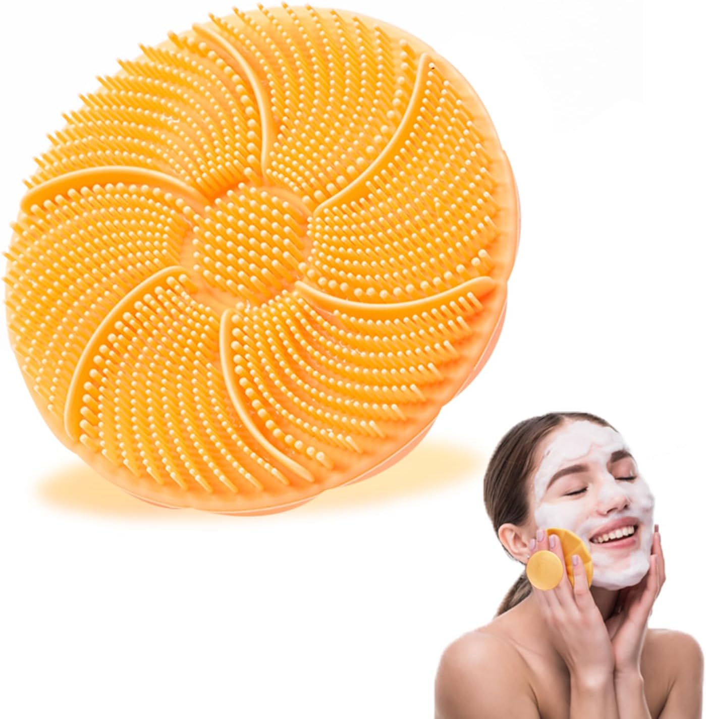 Amazon.com : Douji Small Silicone Body Scrubber Shower Bath Brush,Face ...