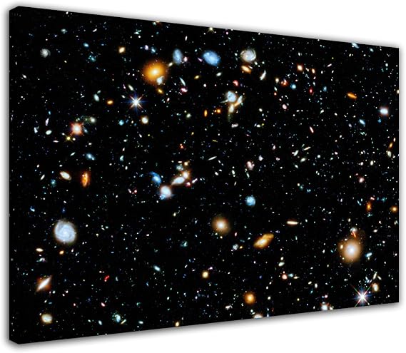 Amazon.com: QUNYAAE Hubble Ultra Deep Field Space Telescope Poster ...