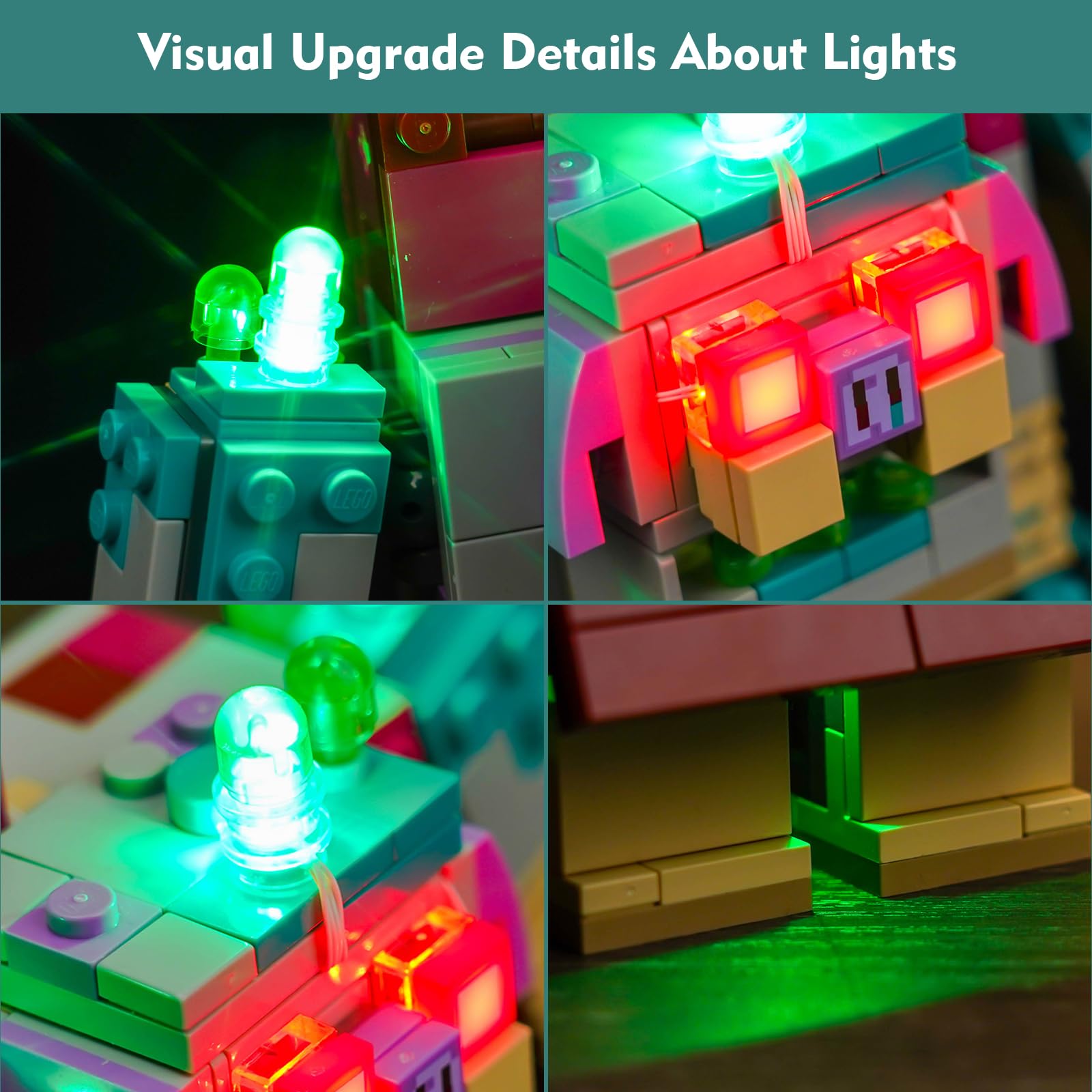 Light Kit for Lego Devourer Showdown, Lighting Set for Lego 21257 Minecraft The Devourer ...