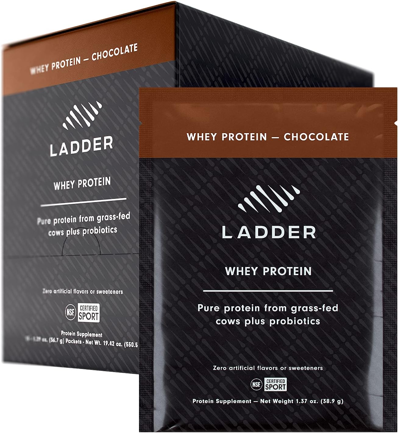 Amazon.com: LADDER Grass Fed Whey Protein Powder Packets, 26g Protein ...