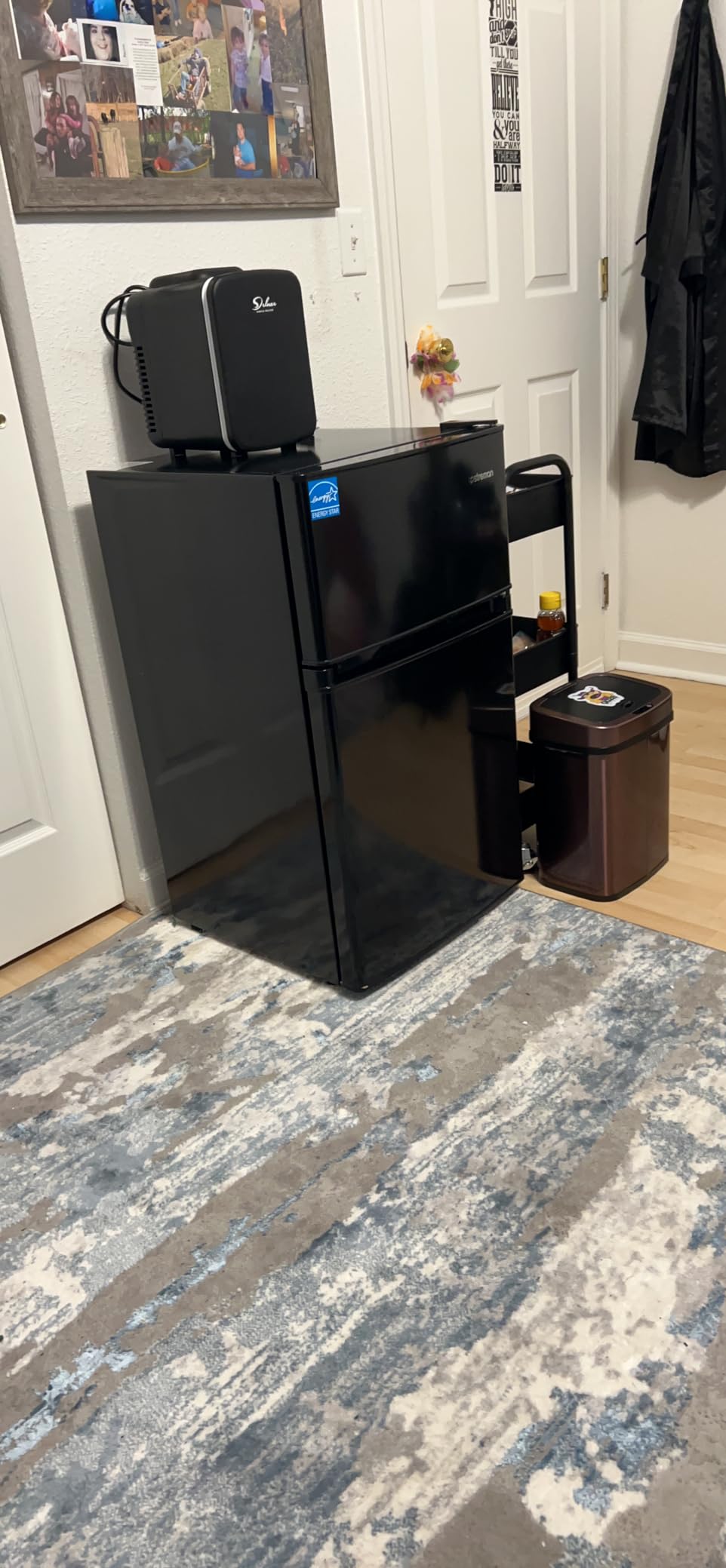 $30/mo - Finance Upstreman 3.1 Cu.Ft Mini Fridge with Freezer, Double ...