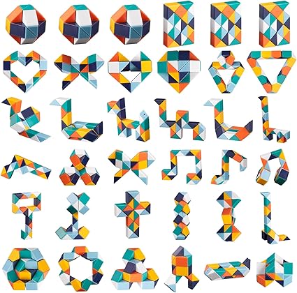 Amazon.com: Libima 36 Pack Fidget Snakes Cubes Mini Snake Cube Puzzle ...