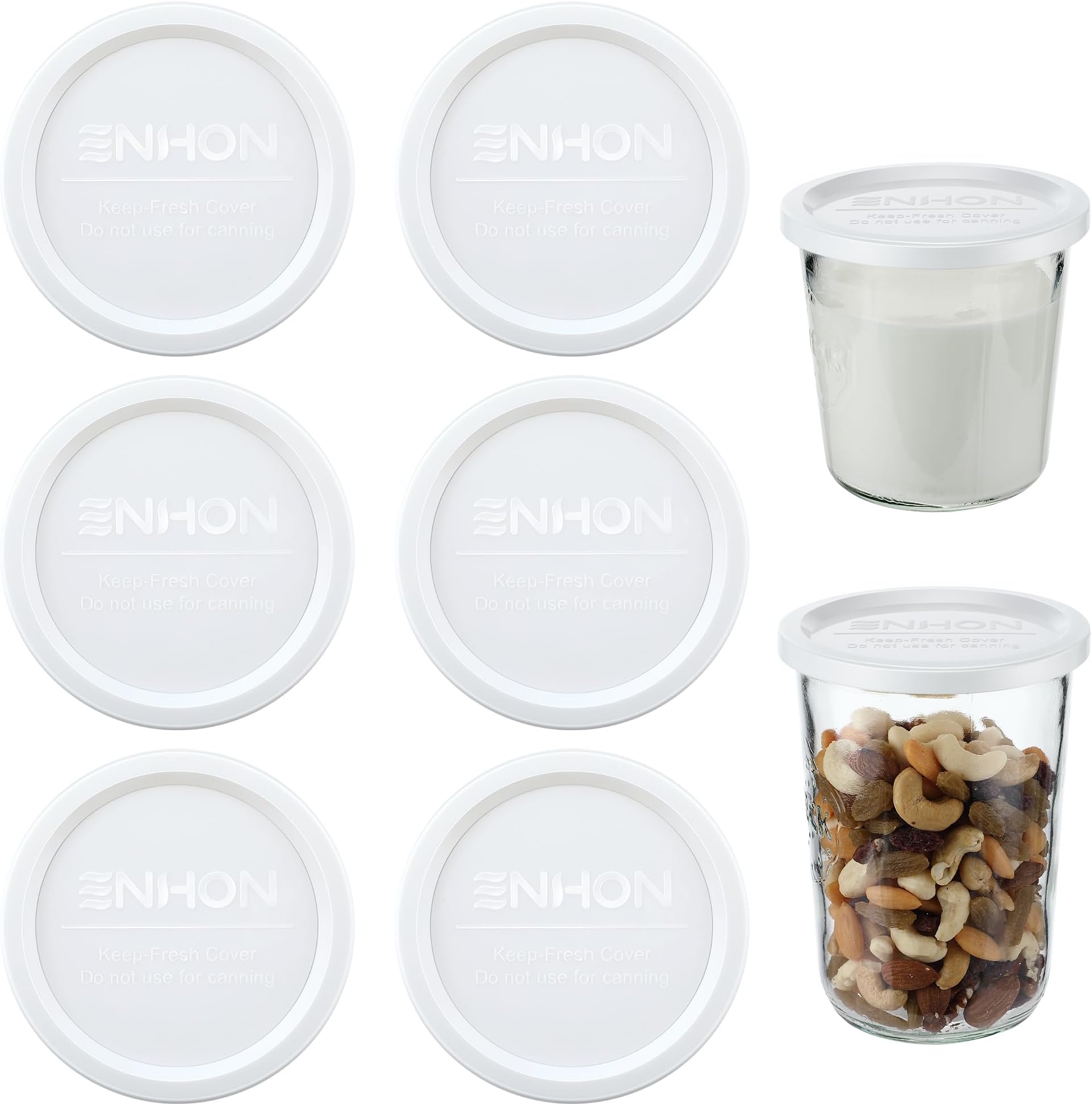 Amazon.com: Weck Jar 5 Pack Keep Fresh Plastic Lids, 5 Pack (Medium = 3 ...