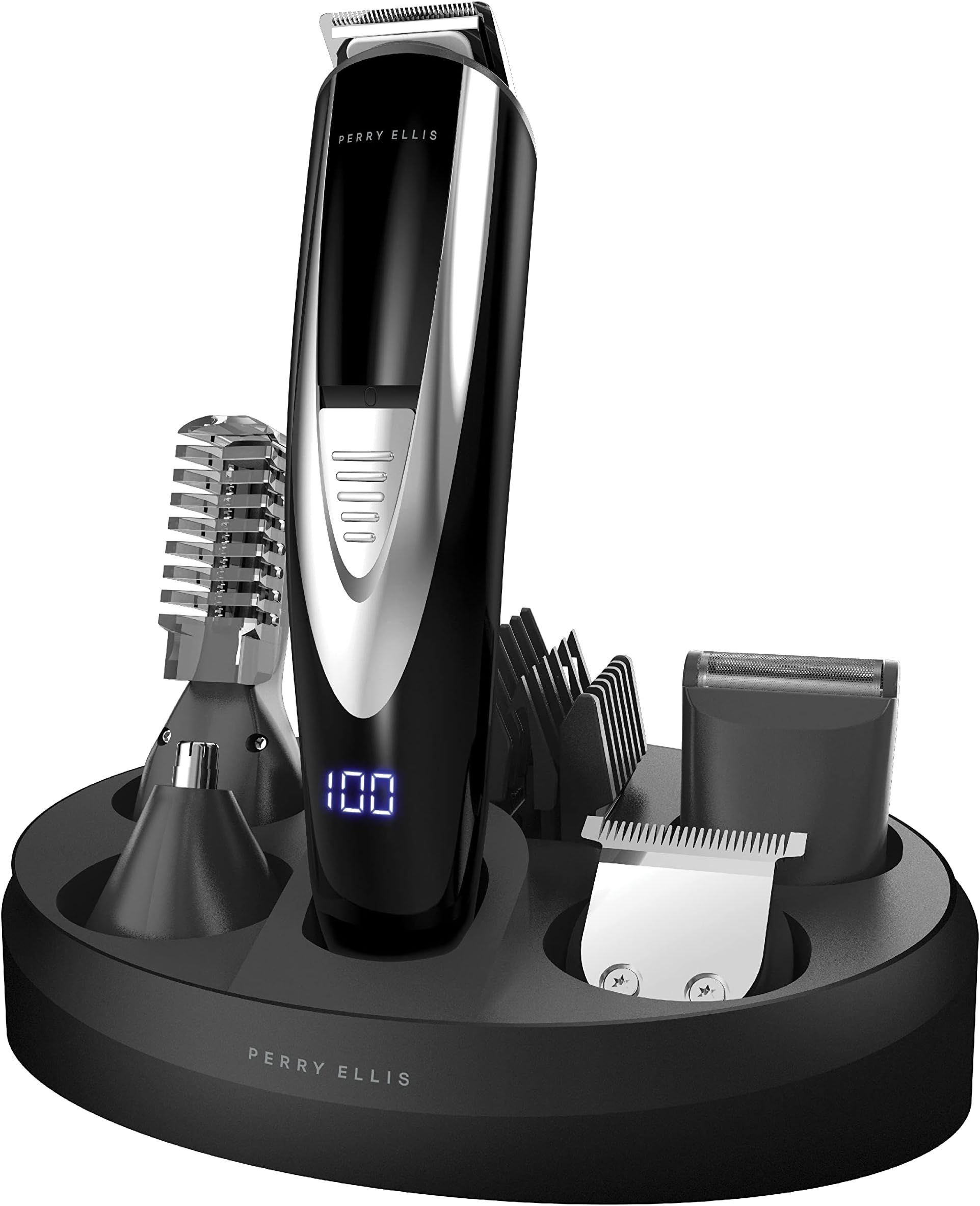Amazon.com: Perry Ellis 16-Piece Mens Grooming Kit - Rechargeable Beard ...