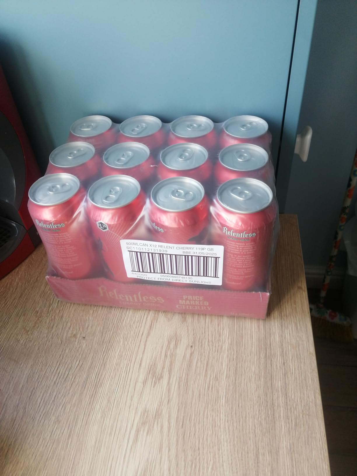 Relentless Cherry Energy Drink Can 500ml (Pack of 12 ) : Amazon.co.uk ...