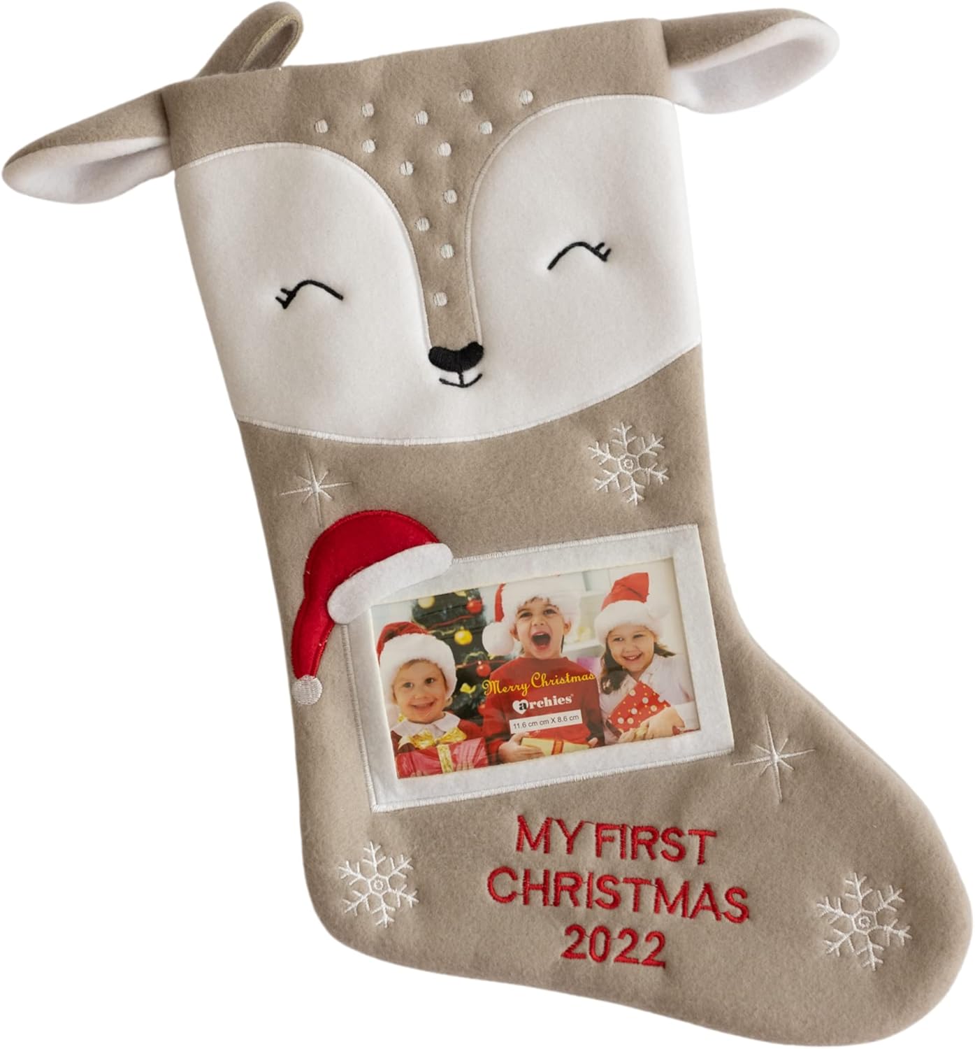 Heart's Sign My First Christmas Stocking 2023 with Photo - Baby Boy ...