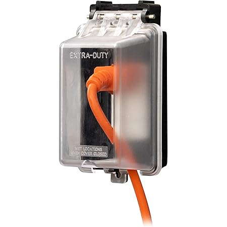 TayMac MM410C - Cubierta de toma eléctrica de 1 banda, resistente a la ...