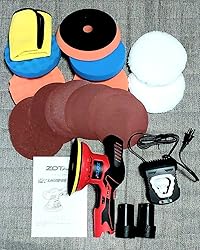 Amazon | ZOTA ポリッシャー 充電式,150mm ポリッシャー コードレス, 2個12v 2.0Ahバッテリー付きおよび急速充電器1台,6段階変速ポリッシャー ダブルアクション ...