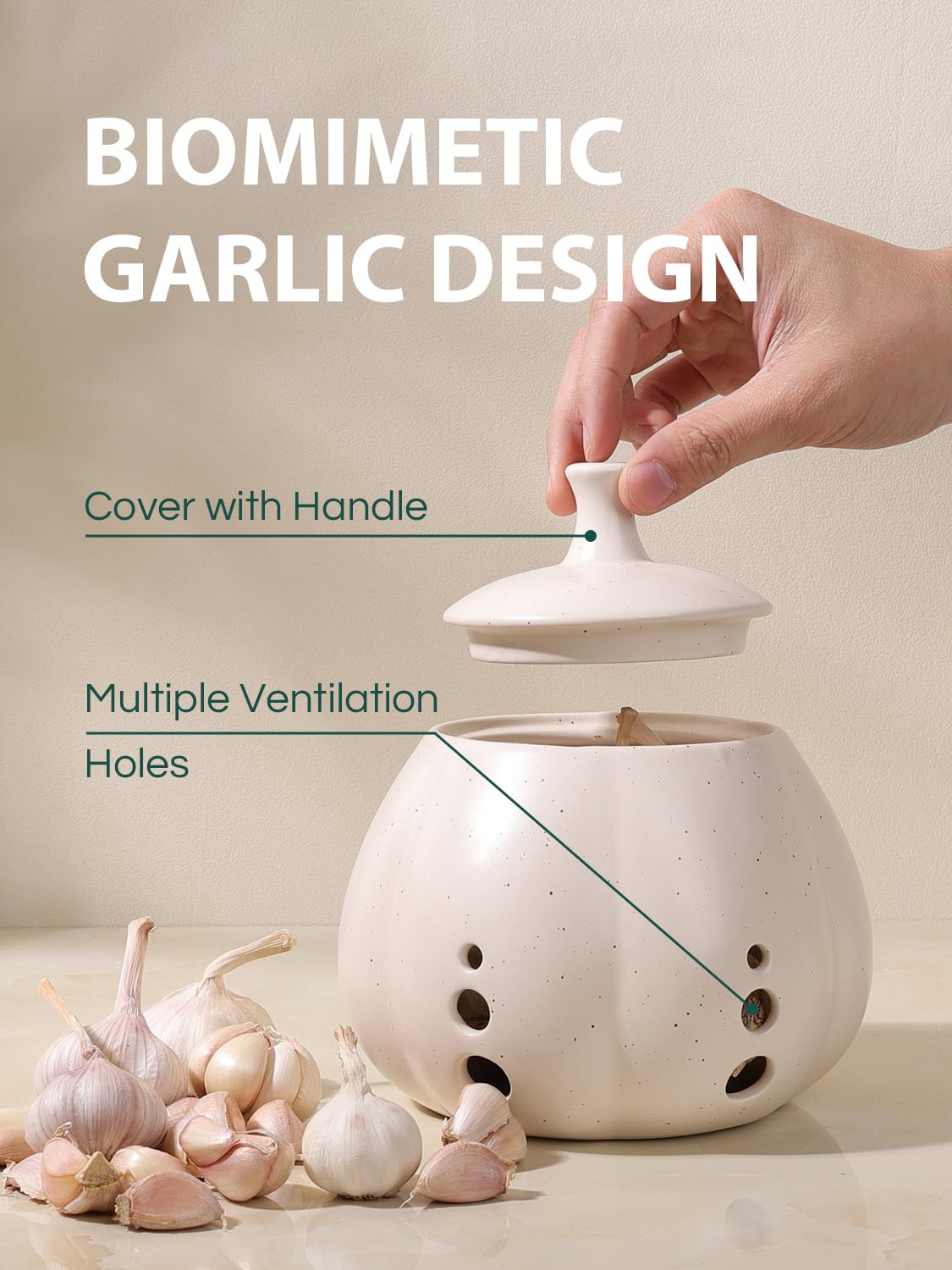 Large Garlic Storage Containers Vented Garlic Storage Container By